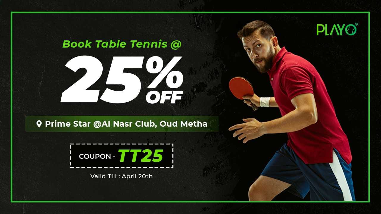 Prime Star Sports Al Nasr- Table tennis Offer - playo